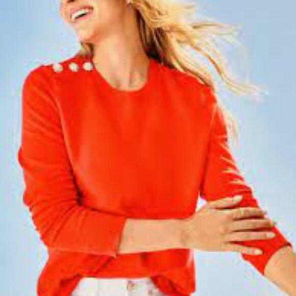 Lilly Pulitzer | Sweaters | Lilly Pulitzer Morgen Ruby Red Rhinestone ...